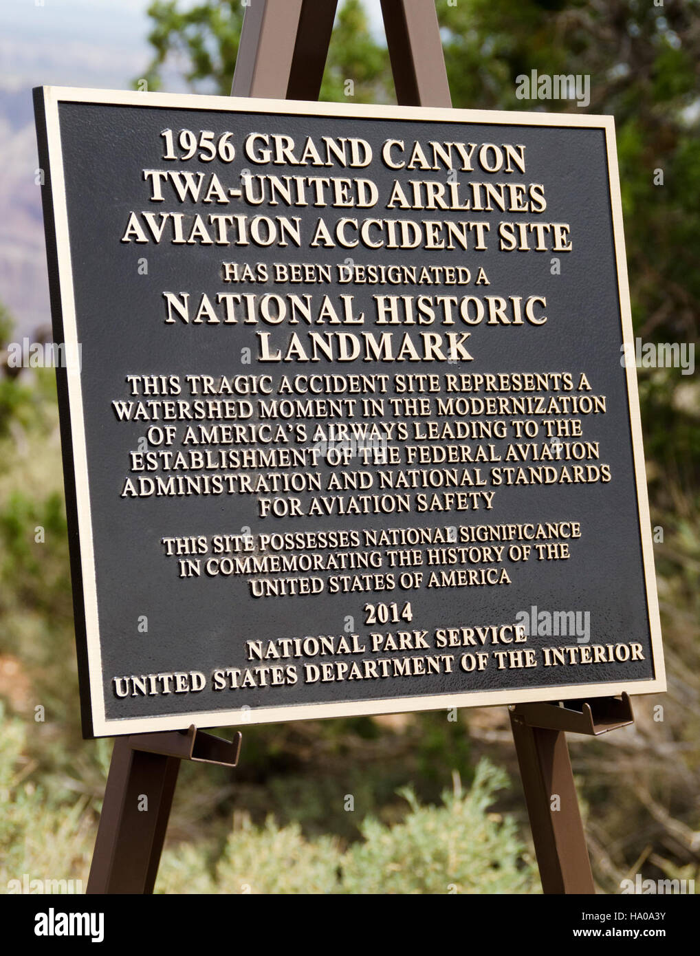 The 1956 TWA-United Airlines aviation accident site at the Grand Canyon ...