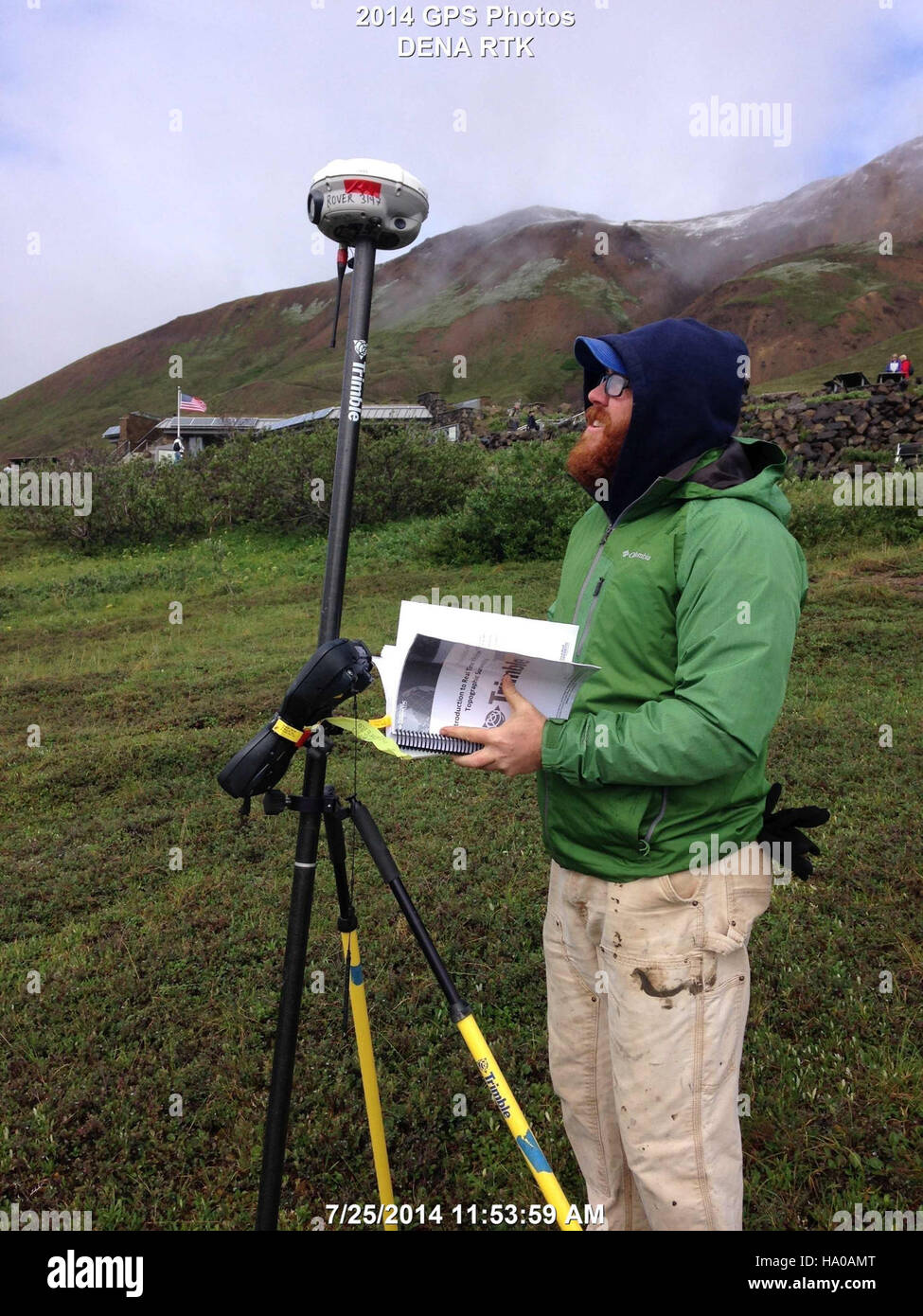This image captures GPS data collection in Alaska, highlighting the use ...