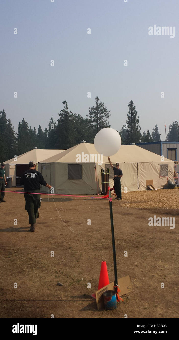 A balloon observation conducted by meteorologists in Klamath National ...