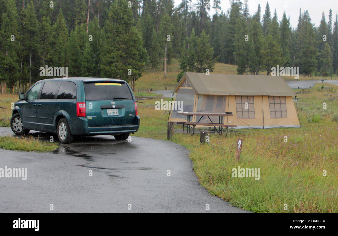 Bridge Bay Campground in Yellowstone National Park provides a popular ...