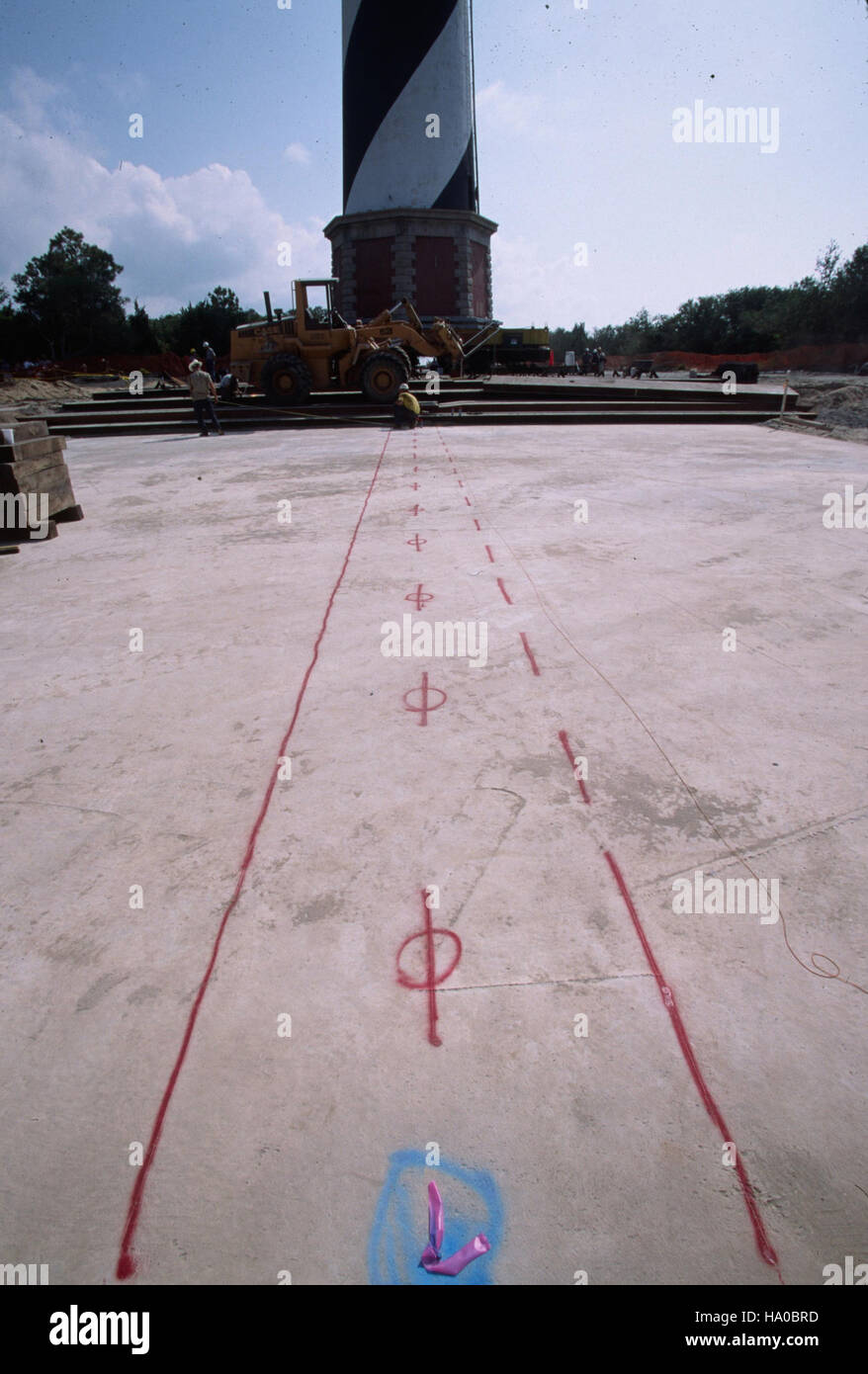 In 1999, the Cape Hatteras Lighthouse was moved to a safer location to ...