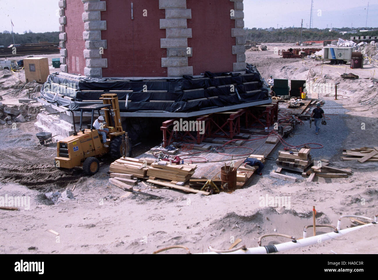The Cape Hatteras Lighthouse was moved in 1999 to prevent erosion ...