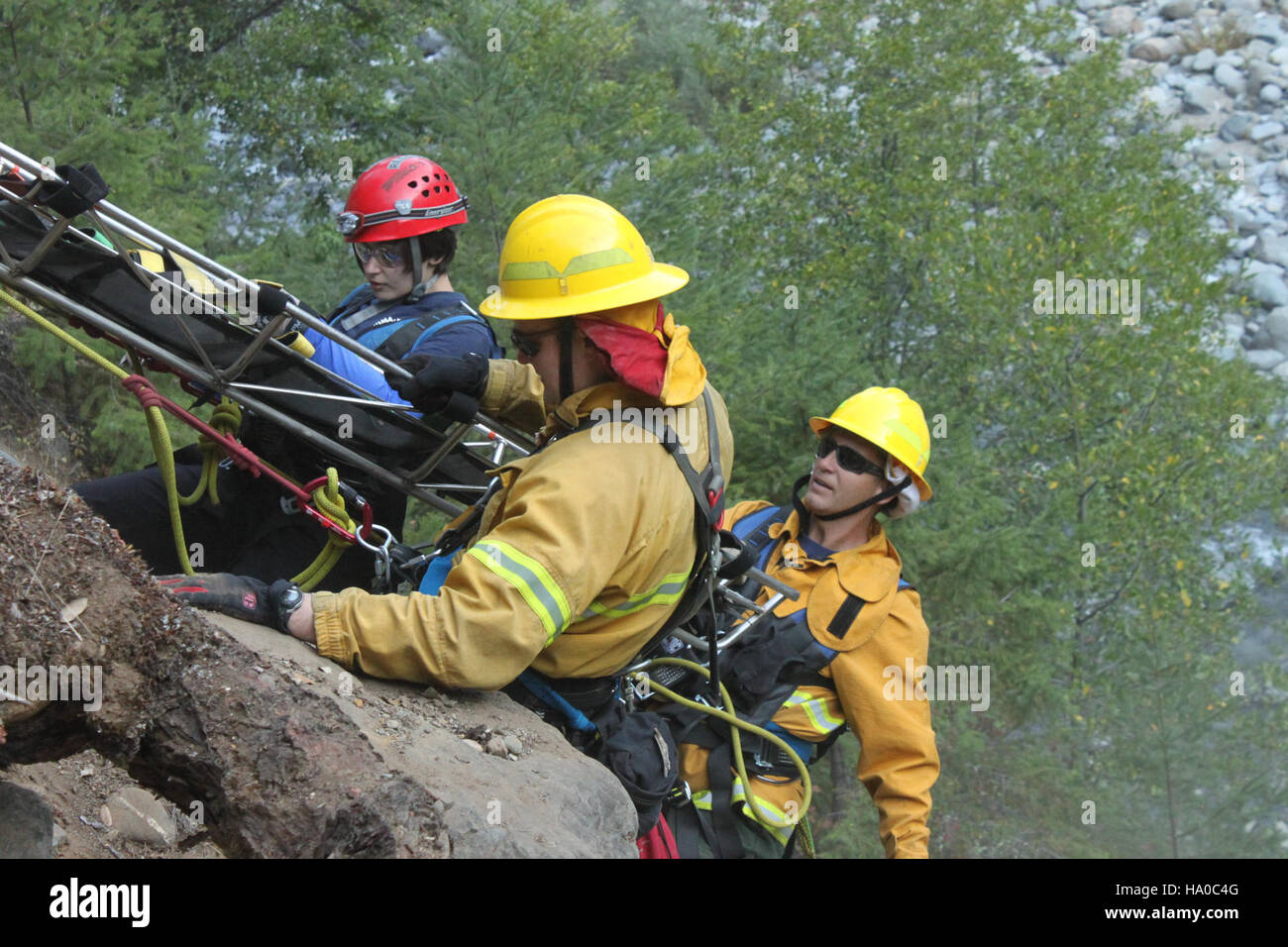 Firefighters at the Happy Camp Complex in California participate in ...