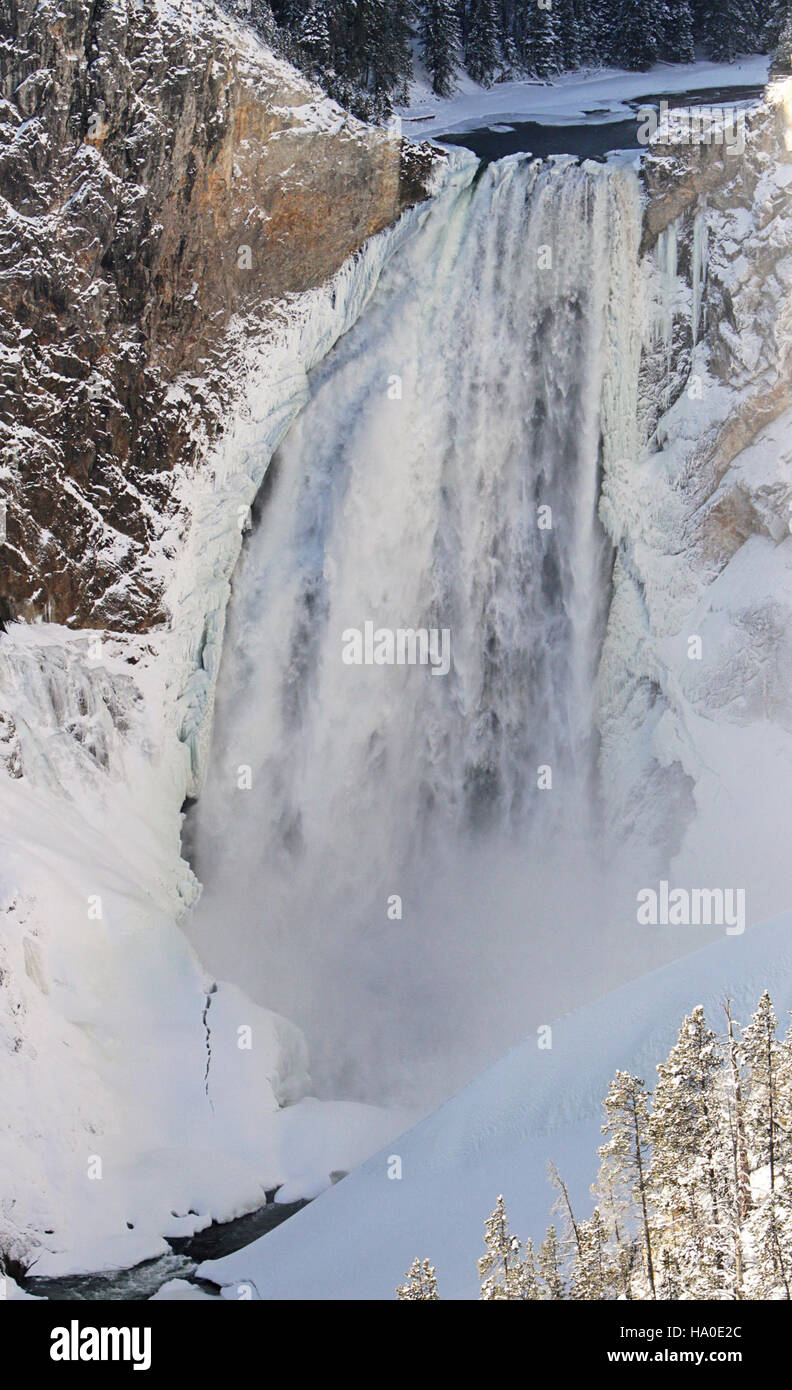 Yellowstone National Park's Lower Falls is one of the most iconic ...