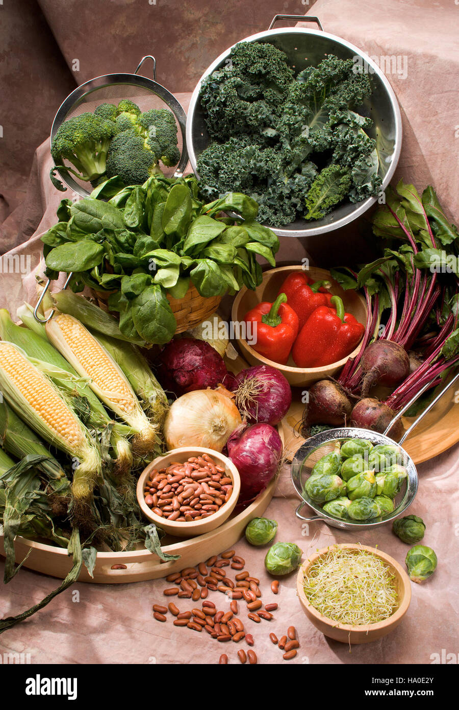 An assortment of fresh vegetables showcased by the USDA highlights the ...