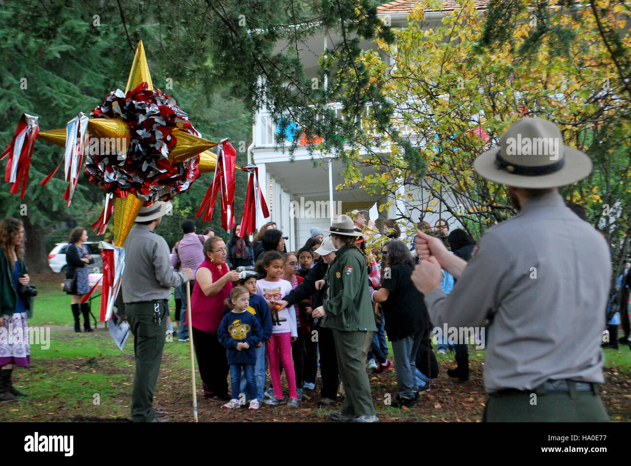 A piñata at the Martinez Adobe along the Anza Trail, part of a ...