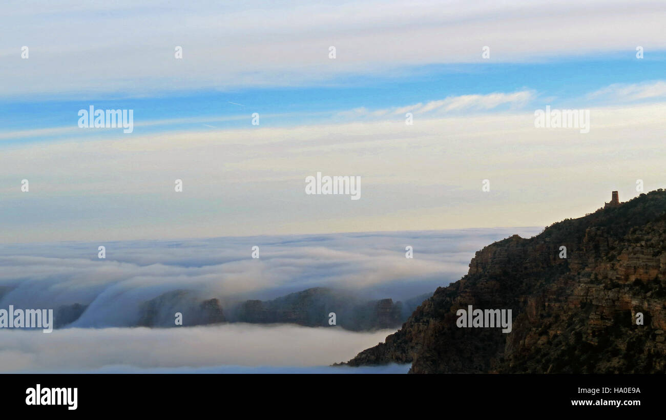 This image captures the unique weather phenomenon of a total inversion ...