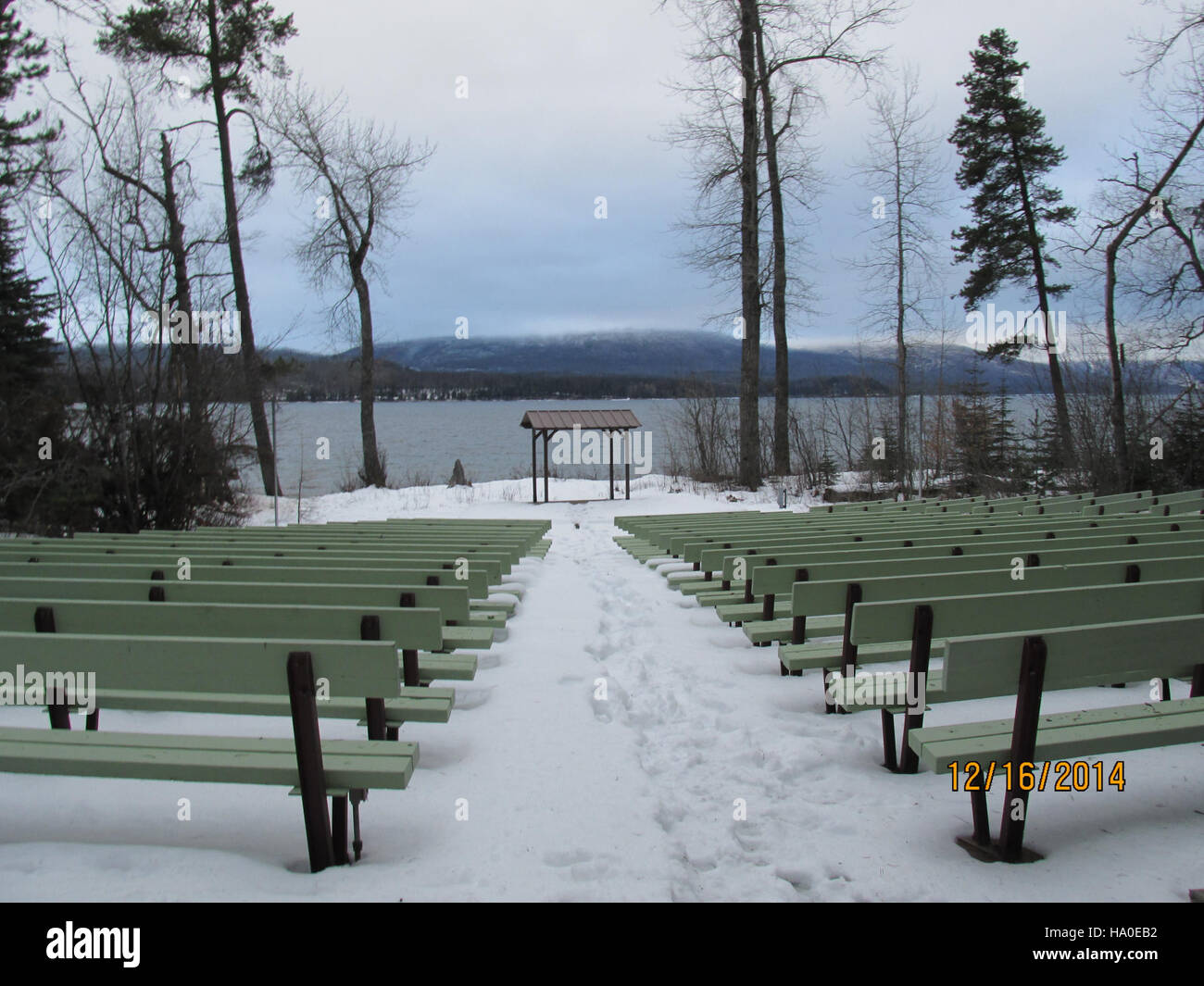 The Apgar Amphitheater in Glacier National Park provides visitors with ...