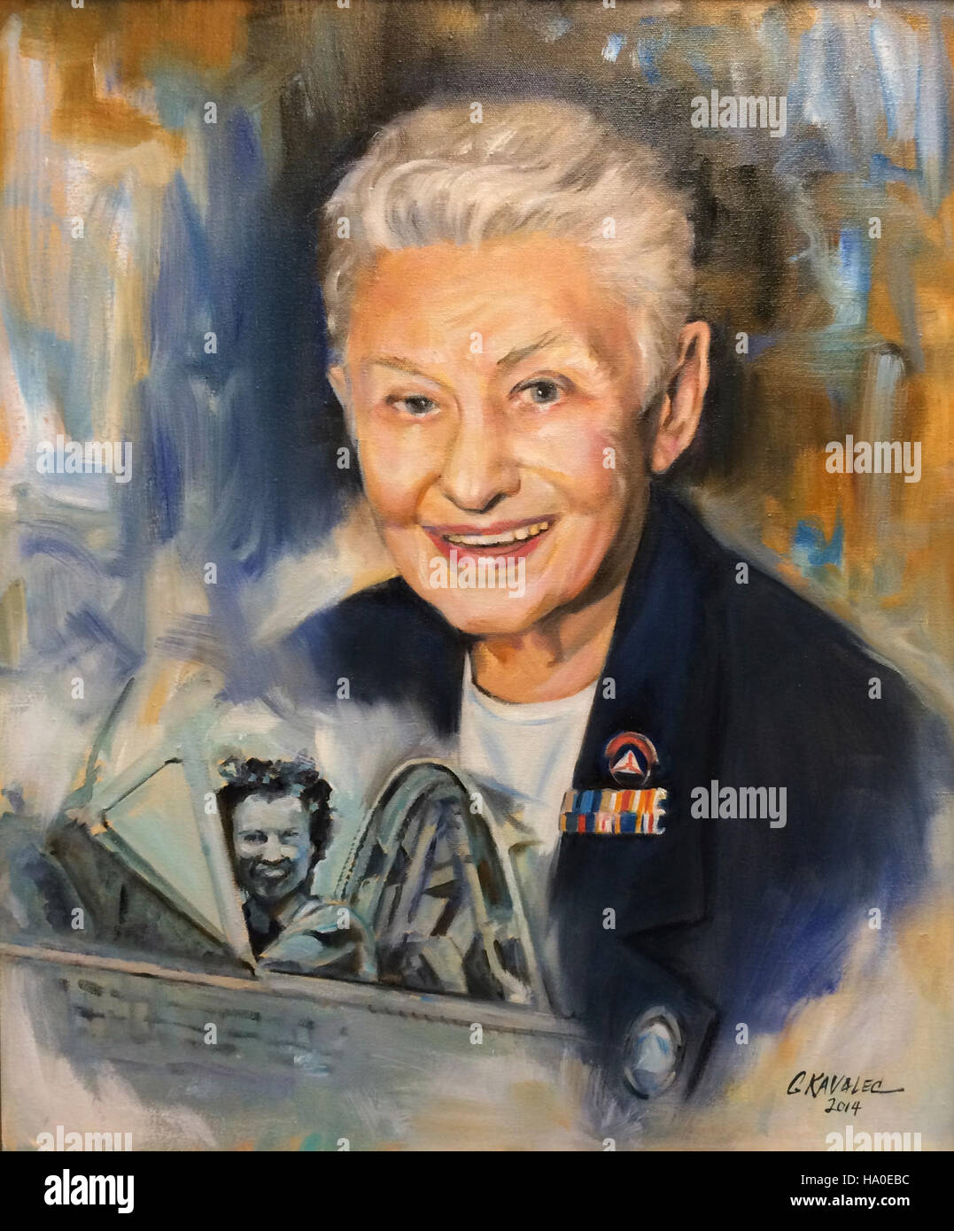 A portrait of Mary S. Feik commemorates the 111th anniversary of the ...