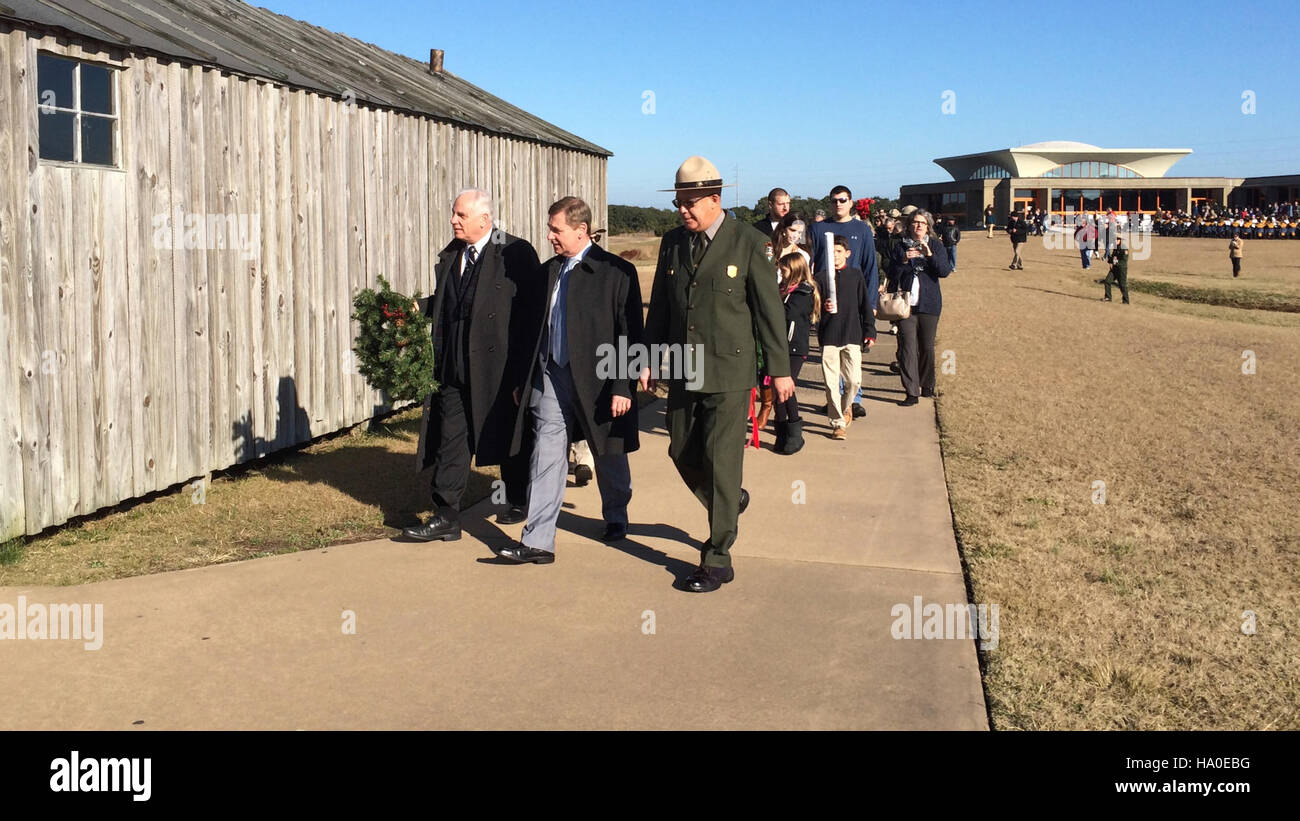 A procession marks the 111th anniversary of the Wright Brothers' first ...