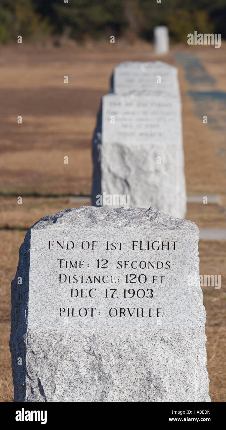 The Wright Brothers National Memorial marks the historic first flight ...