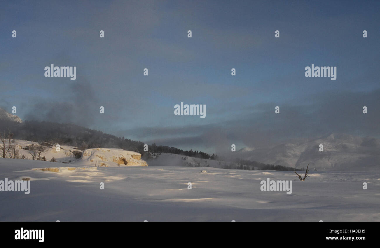 The Main Terrace in Yellowstone National Park is a geologically ...
