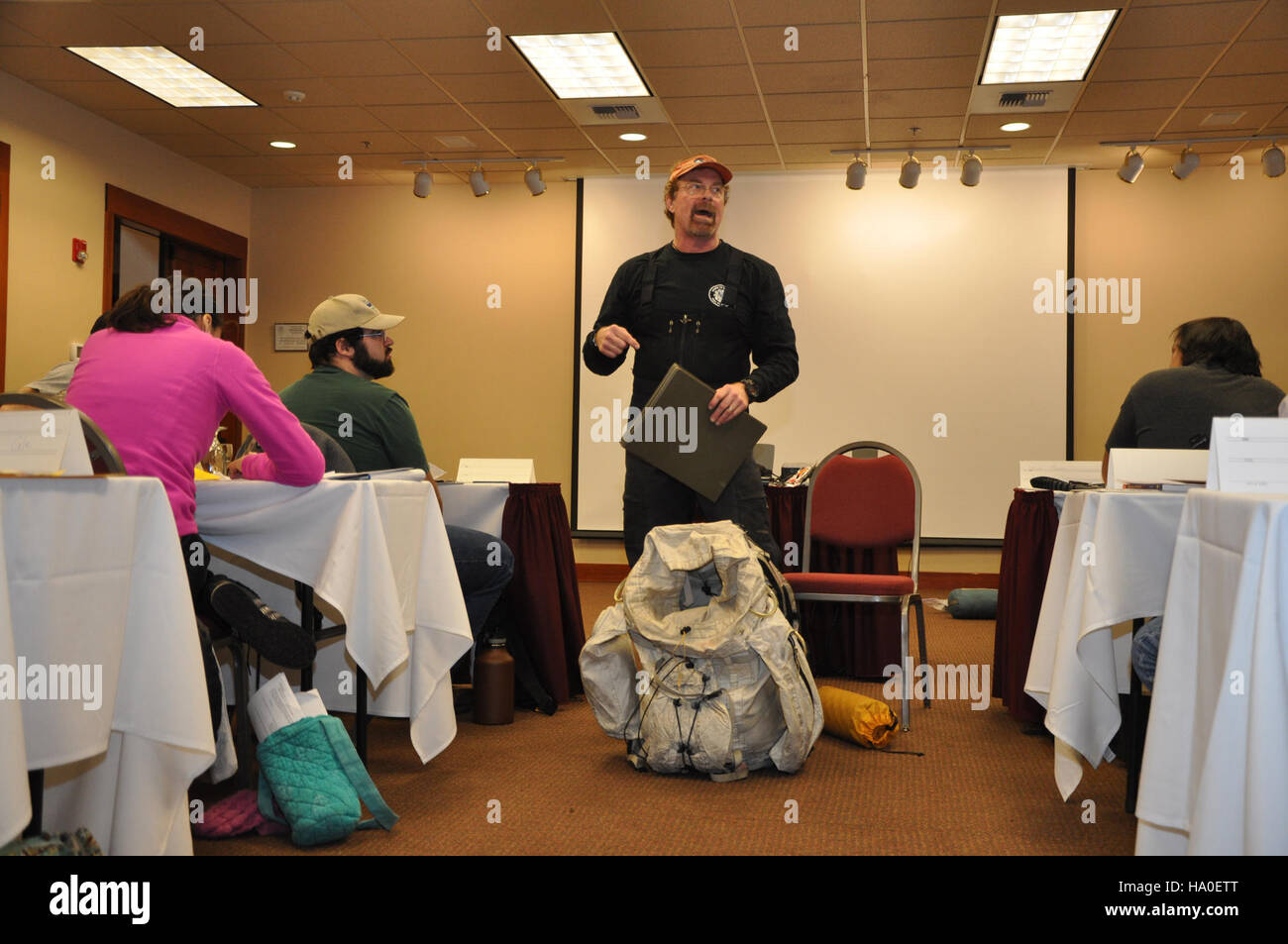This image shows Brian Horner instructing students at the USDA's ...