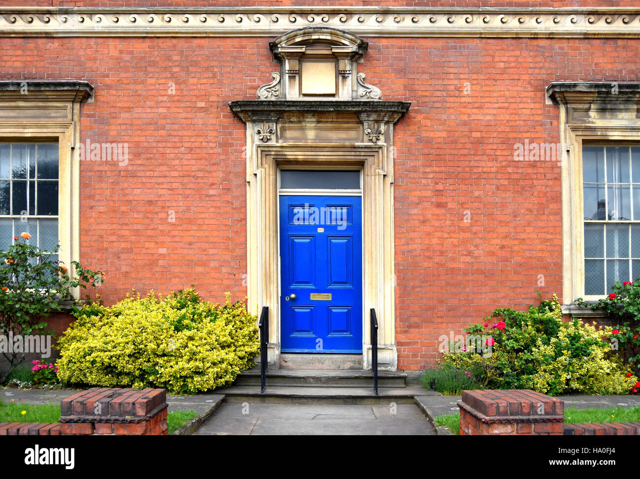 Beautiful architecture of the entry into the old building in Birmingham ...