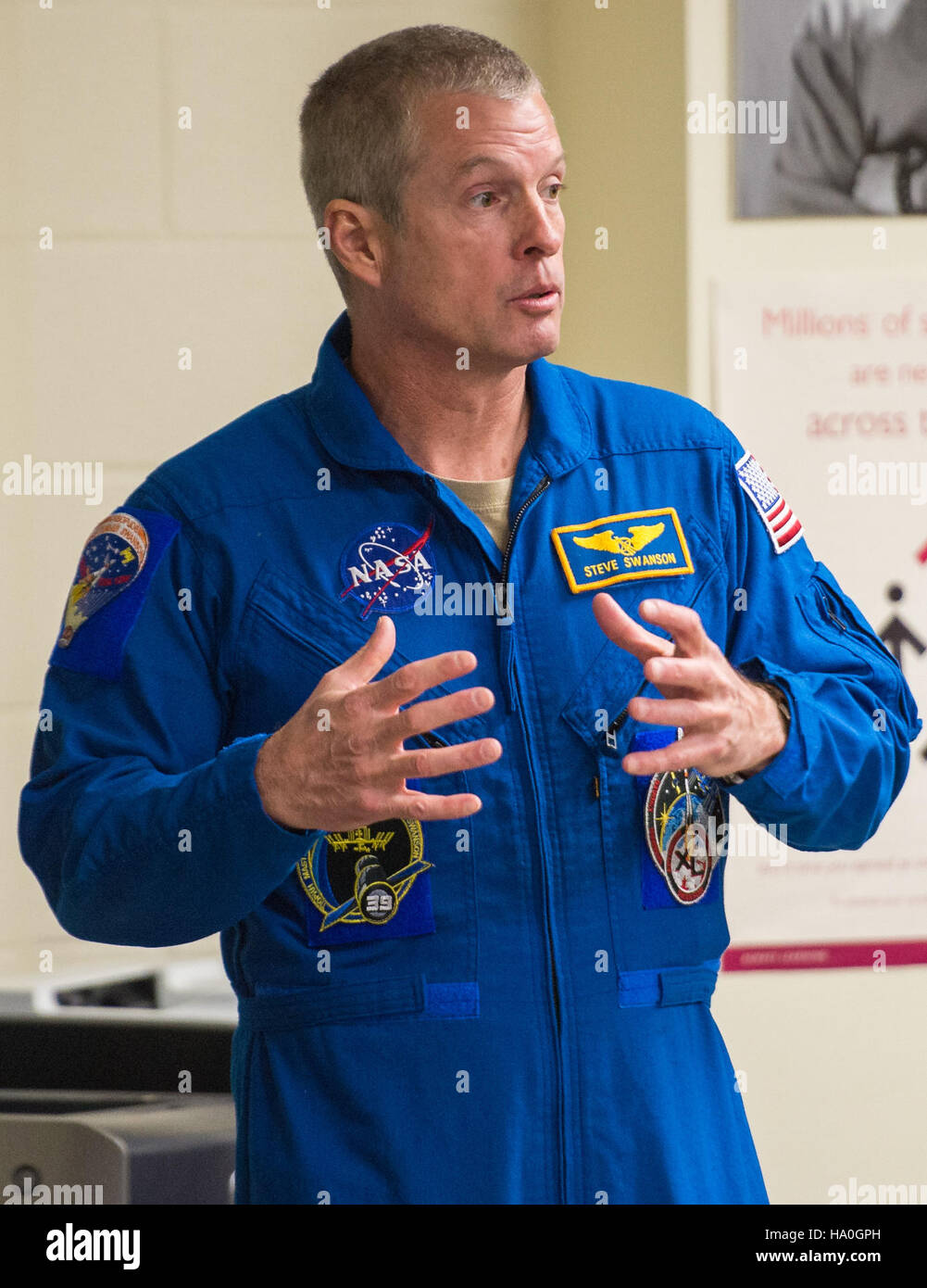 Steve Swanson, from NASA, discusses science and technology with ...