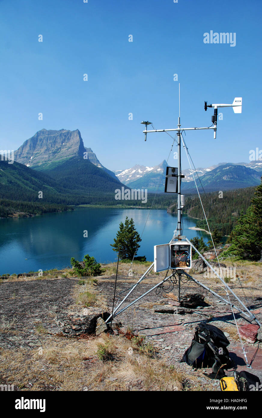 glaciernps 4427591331 Sun Point Weather Station Stock Photo - Alamy