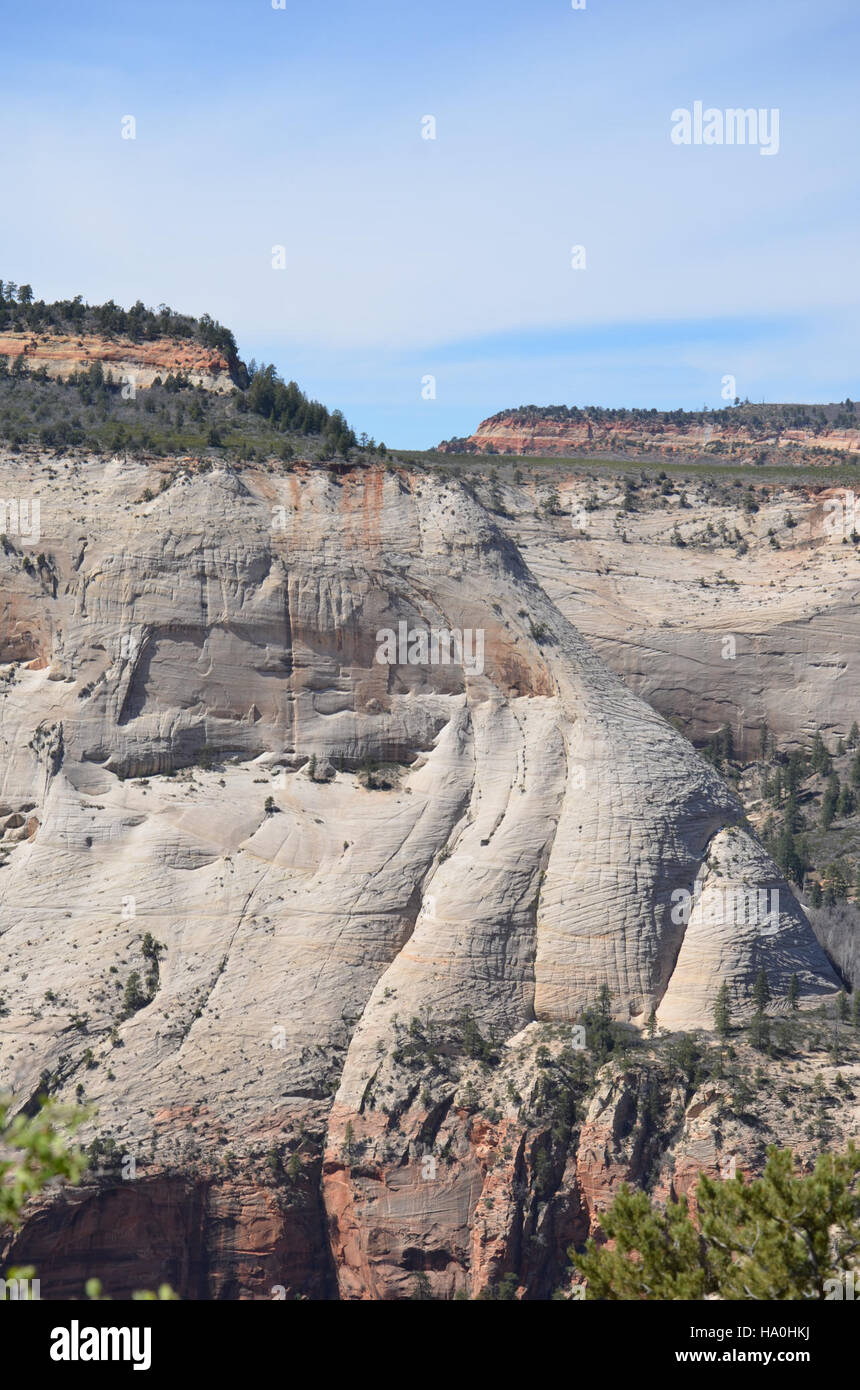 The view from Observation Point in Zion National Park provides a ...