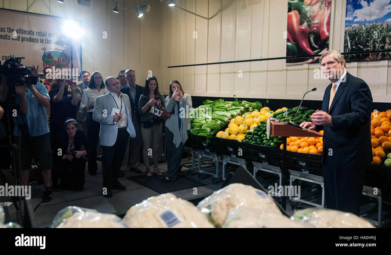 Secretary of Agriculture Tom Vilsack attended a press conference at ...