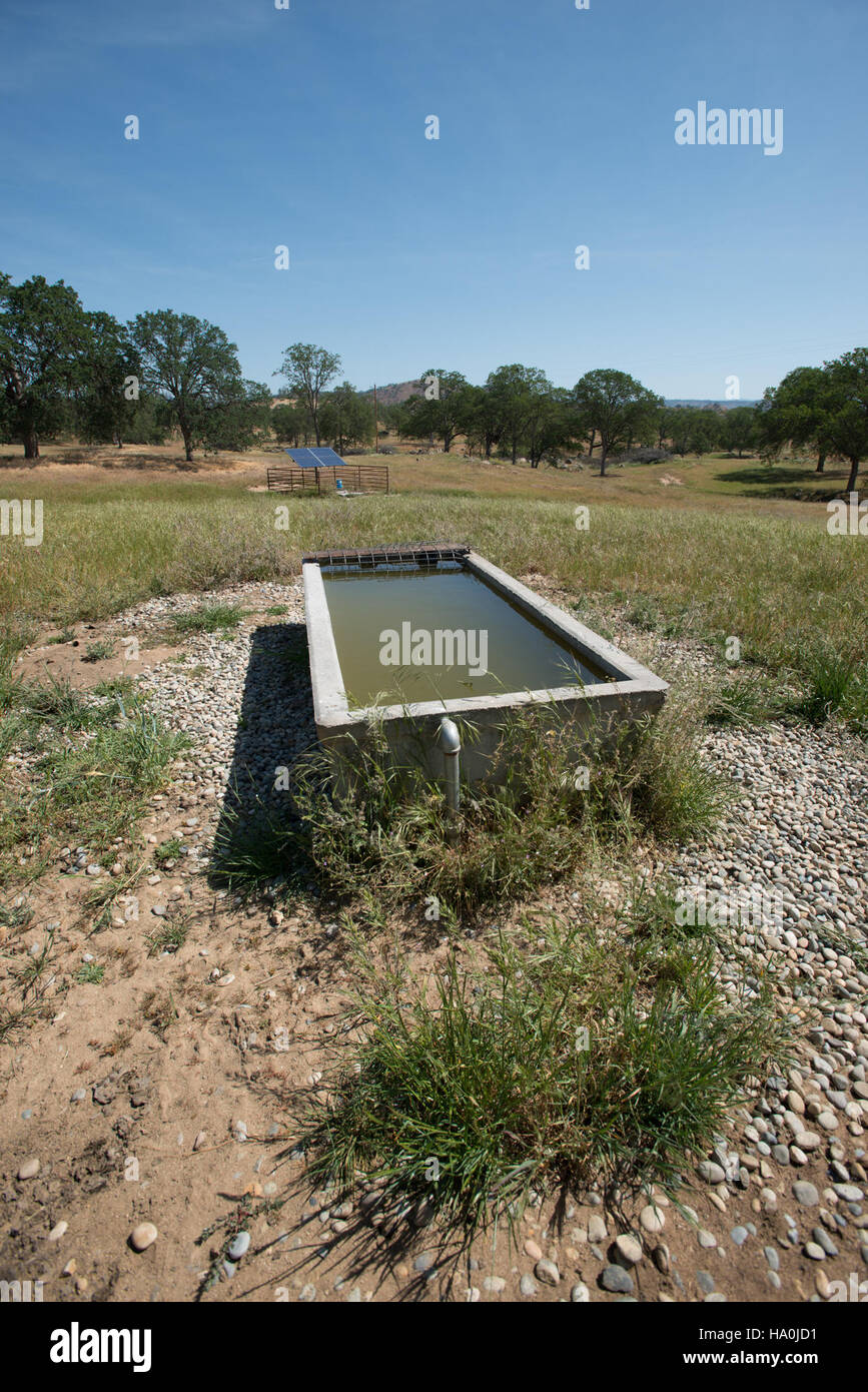 A photograph documenting drought relief efforts at O'Neals, California ...