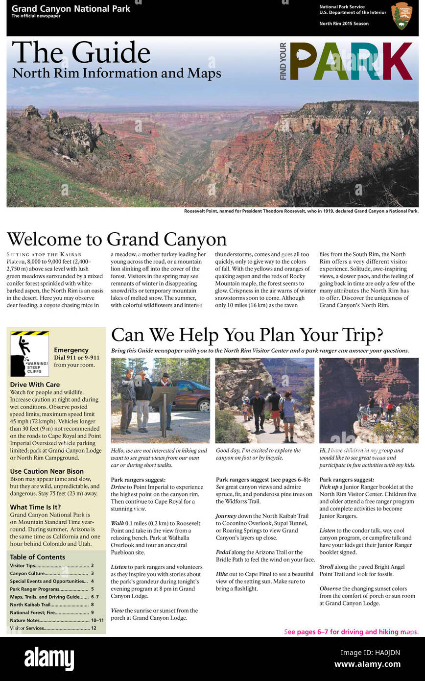 The 2015 North Rim Grand Canyon Newspaper provides information about ...