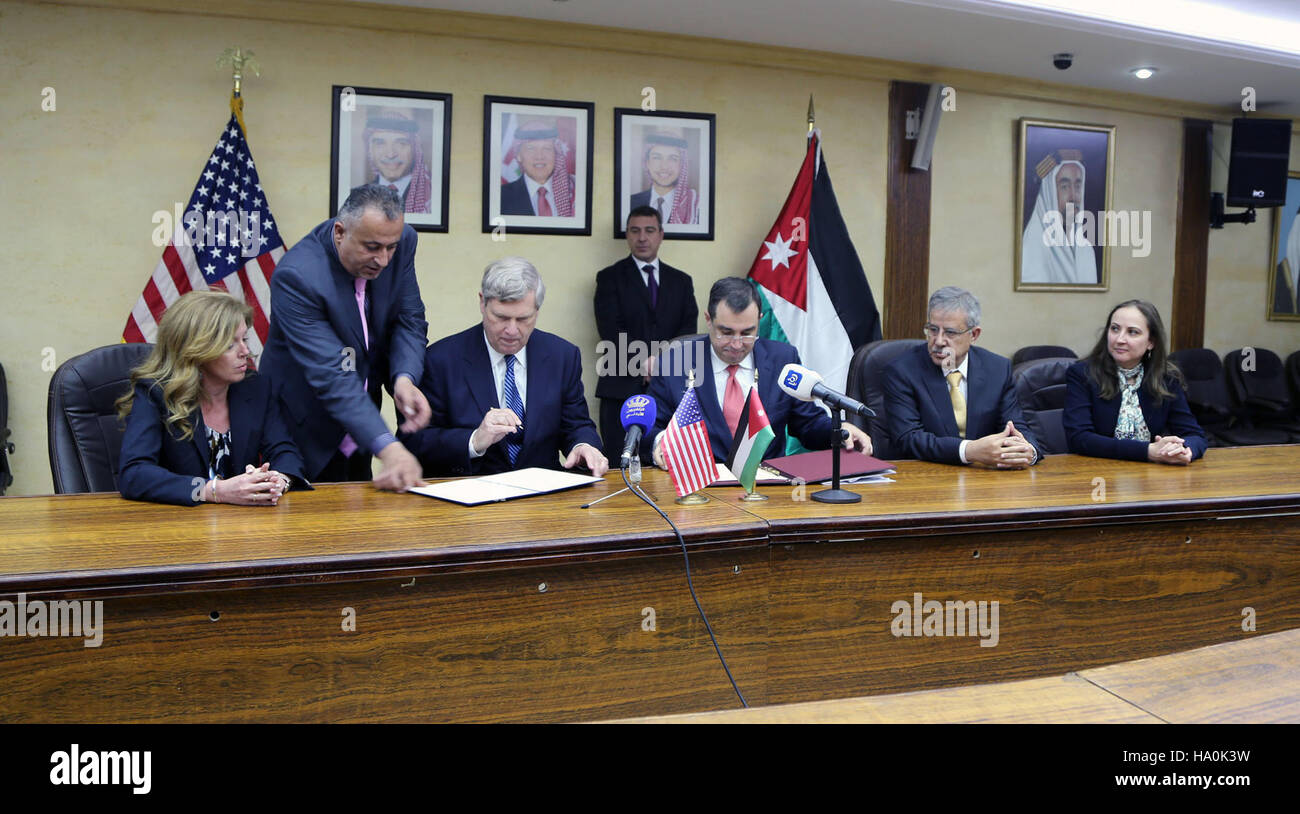 USDA and UN World Food Programme sign agreement in Amman, Jordan, on ...