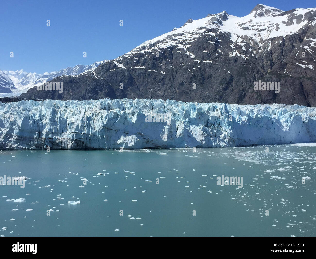 The image showcases Alaska's glaciers and mountainous landscapes ...