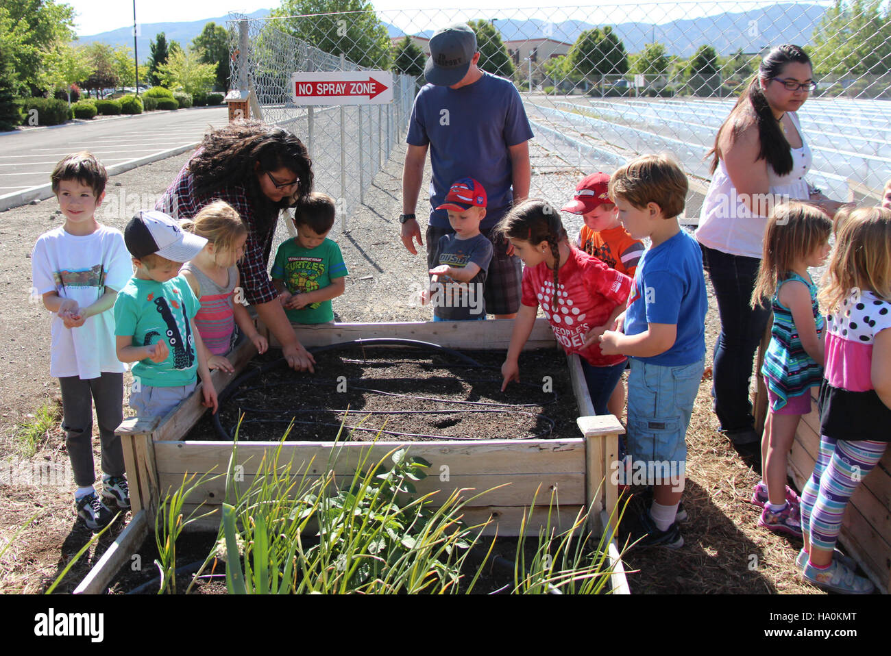 Monique Renteria and Sam Antipa from the USDA assist pre-kindergarten ...