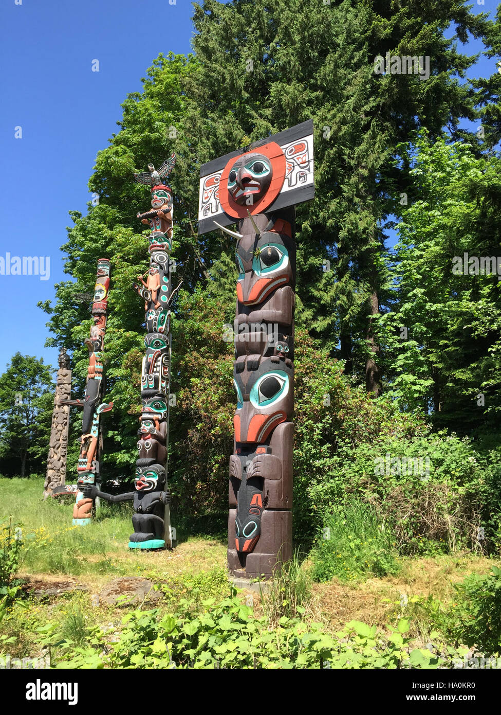 The totem poles in Vancouver, a symbol of indigenous culture, highlight ...