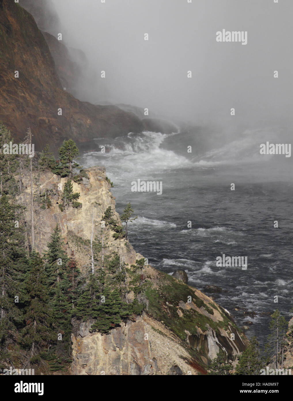 The Yellowstone River flows through Yellowstone National Park, offering ...