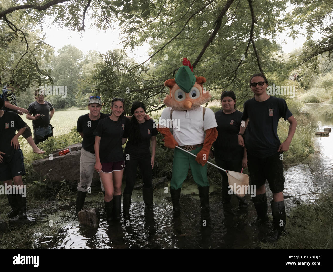 Woodsy Owl, a mascot for environmental education, interacts with ...