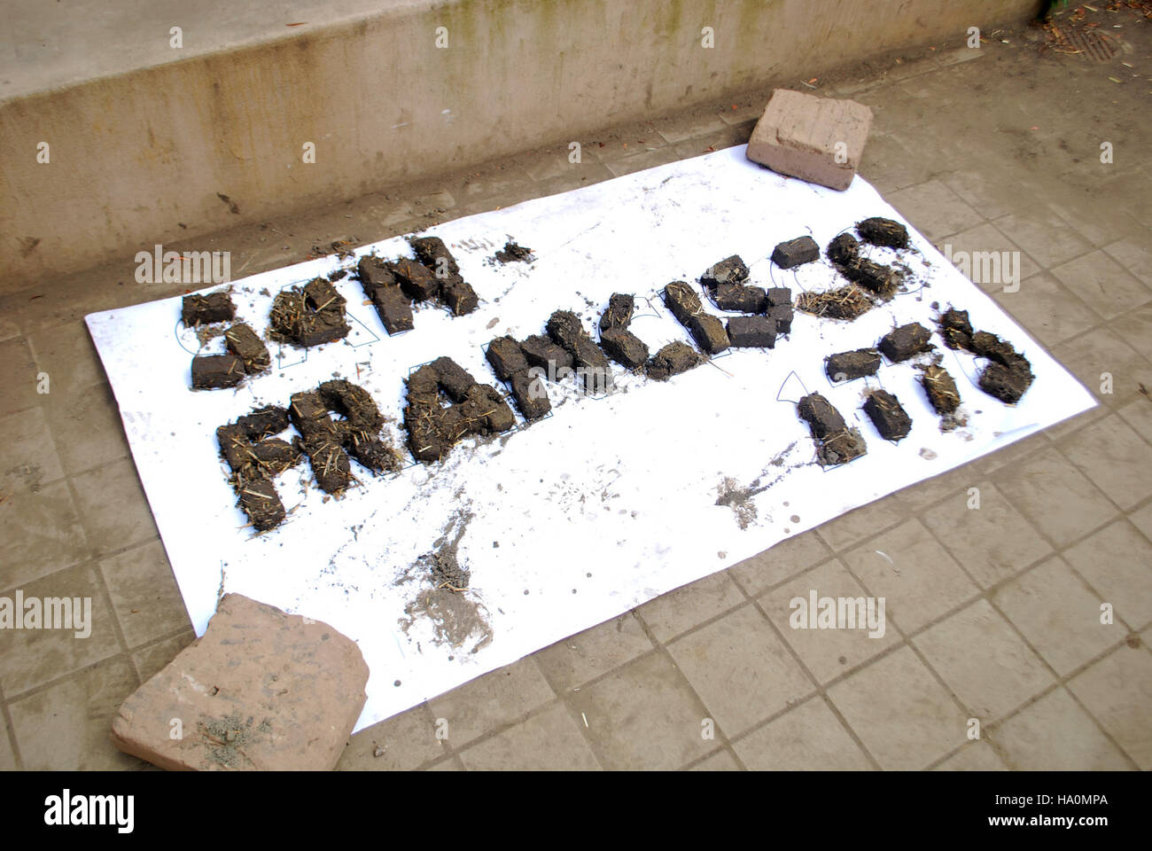 In San Francisco, a demonstration of traditional adobe-making ...