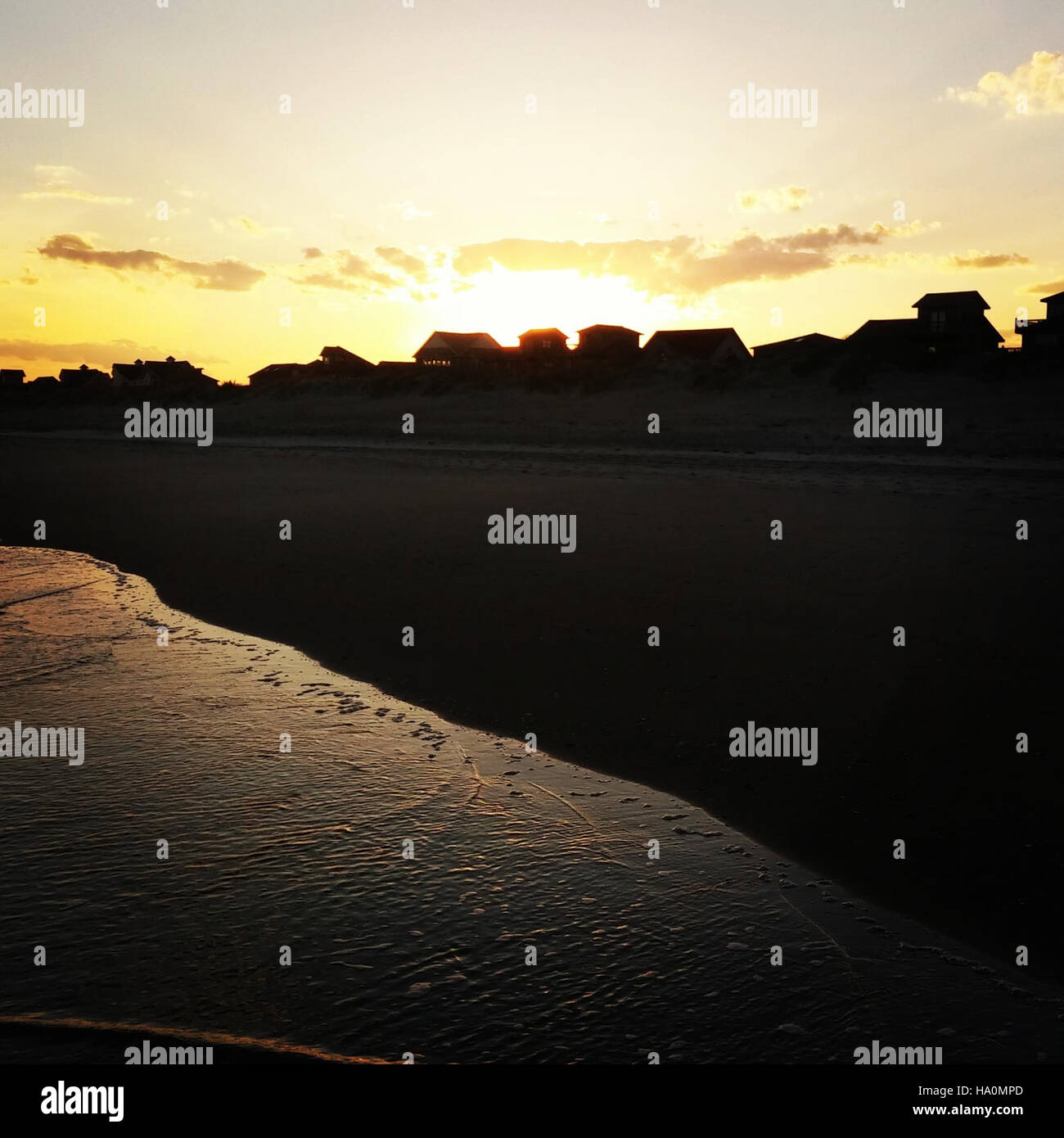 A stunning sunset view over Frisco, part of Cape Hatteras National ...