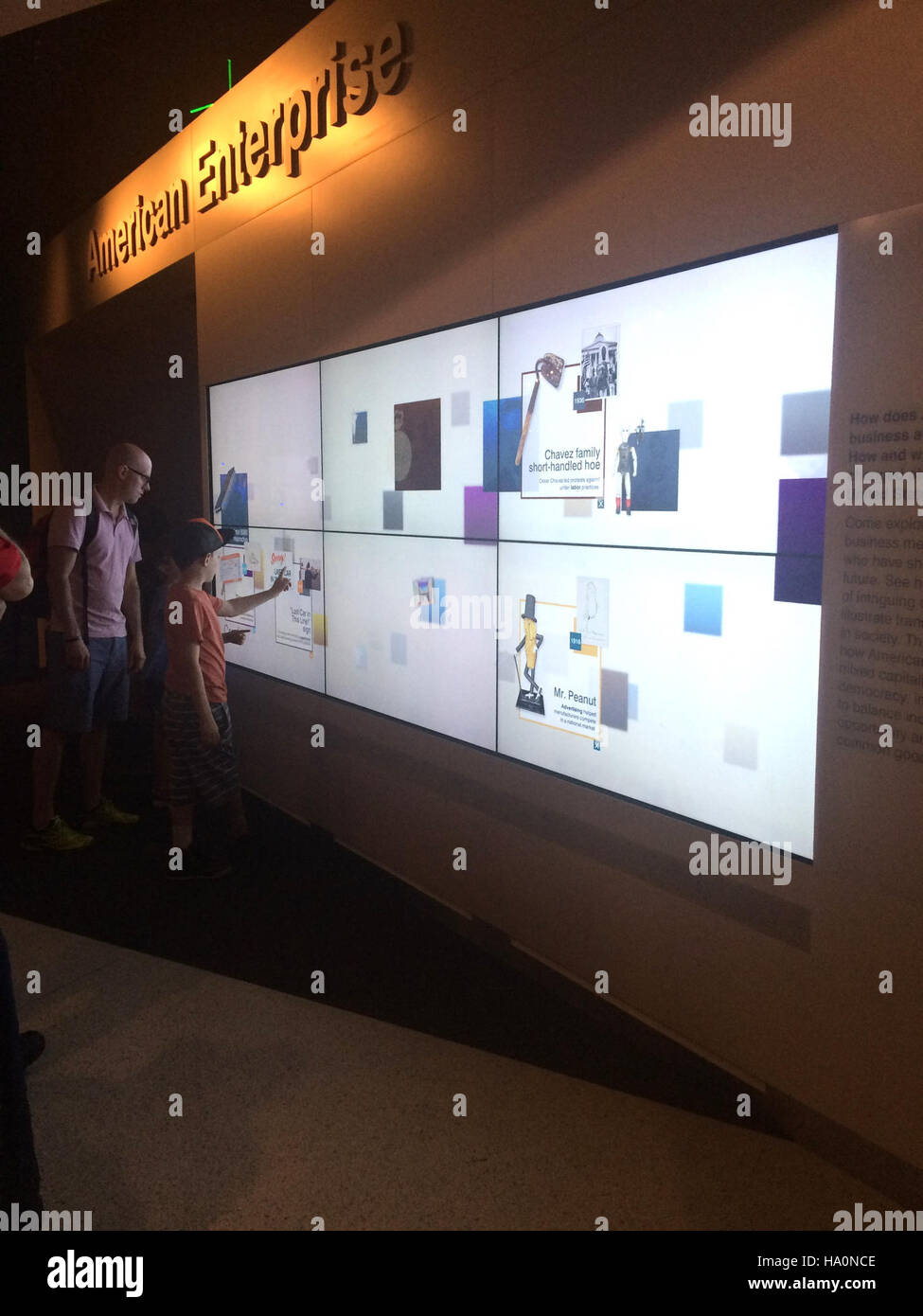 An interactive wall at the Smithsonian's National Museum of American ...