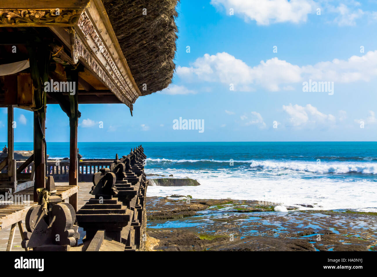 Seaside View of Coast and Balinese Temple Stock Photo - Alamy