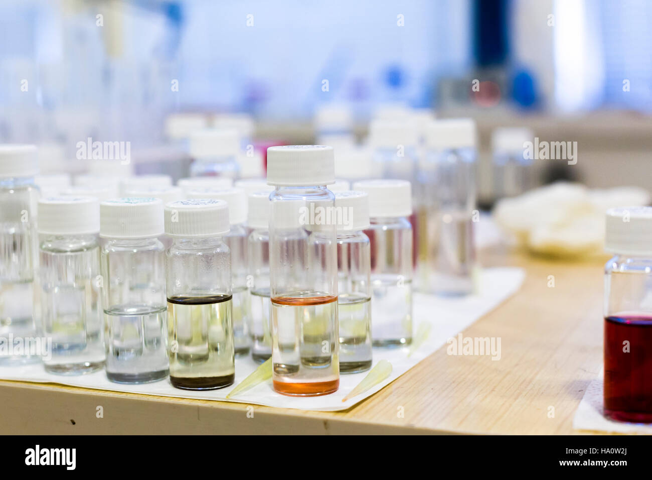 Laboratory with samples in the Department of Materials Science at the ...