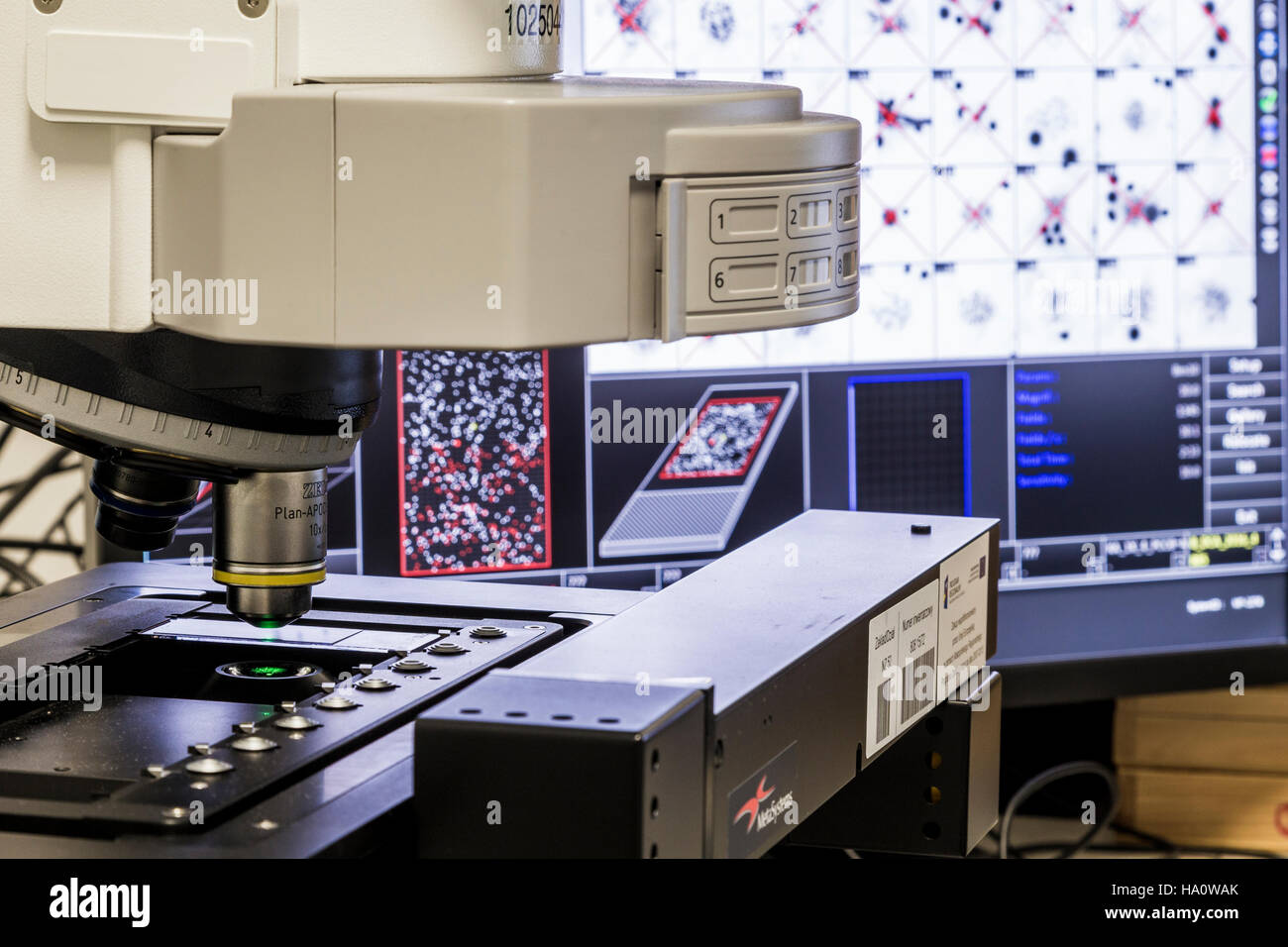 An atomic force microscopes in the Department of Materials Science at ...