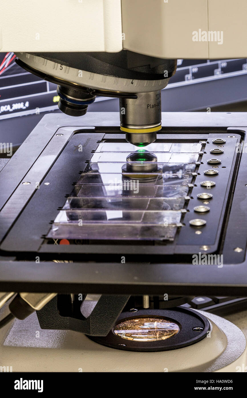 An atomic force microscopes in the Department of Materials Science at ...