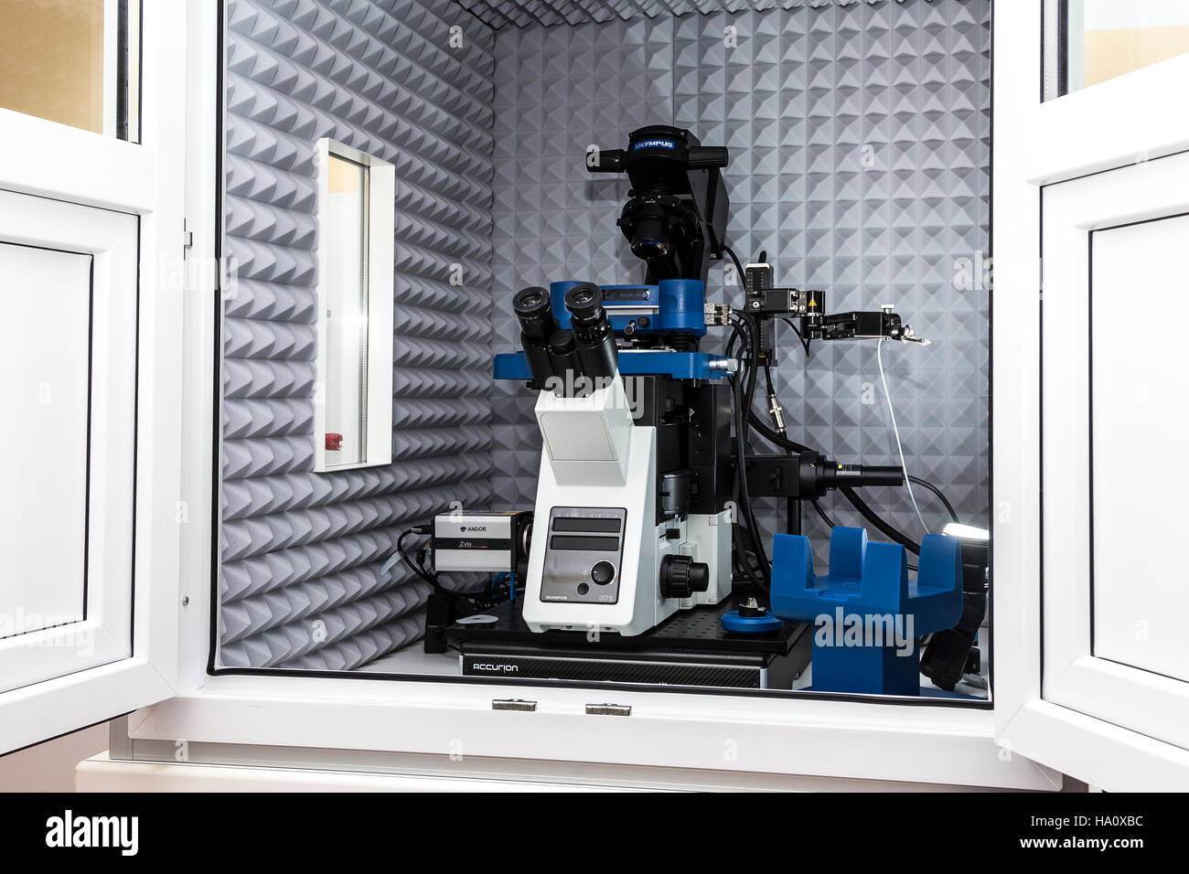 An atomic force microscopes in the Department of Materials Science at ...