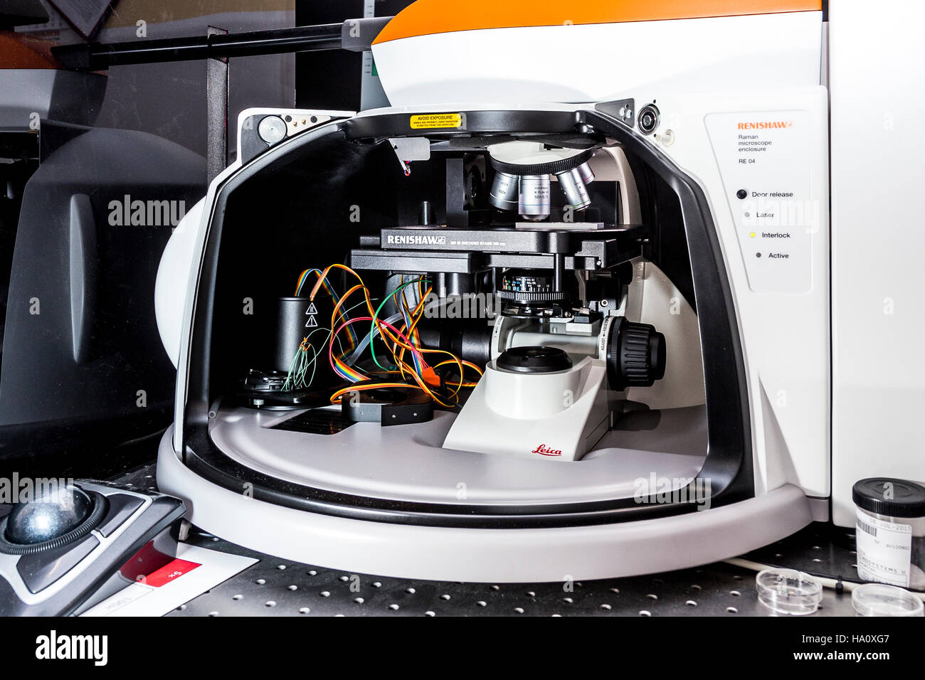 An atomic force microscopes in the Department of Materials Science at ...