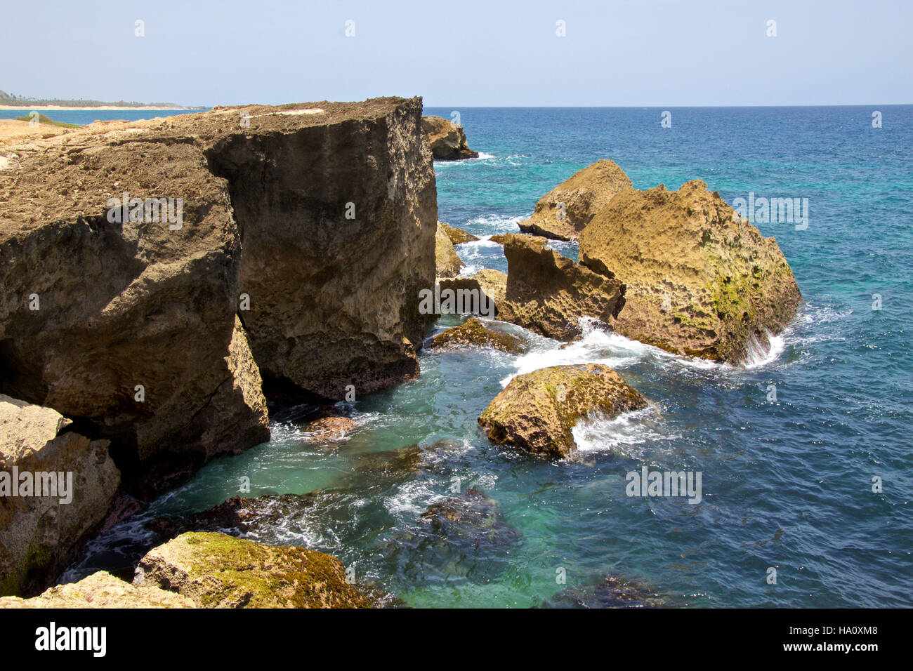 Ocean view Of Villa Pesquera Beach in Isabela Puerto Rico Stock Photo ...
