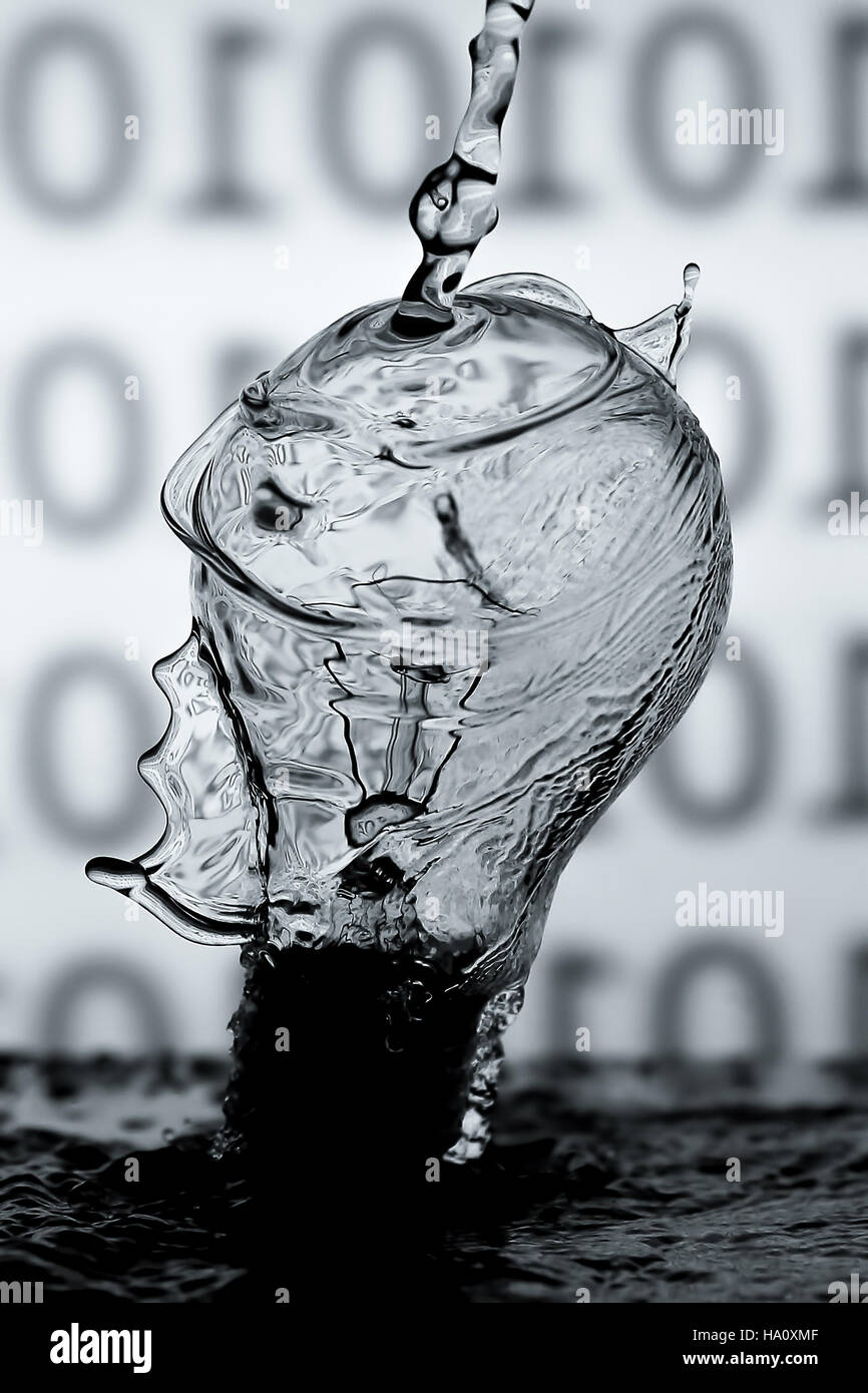 water splash on electric bulb Stock Photo - Alamy