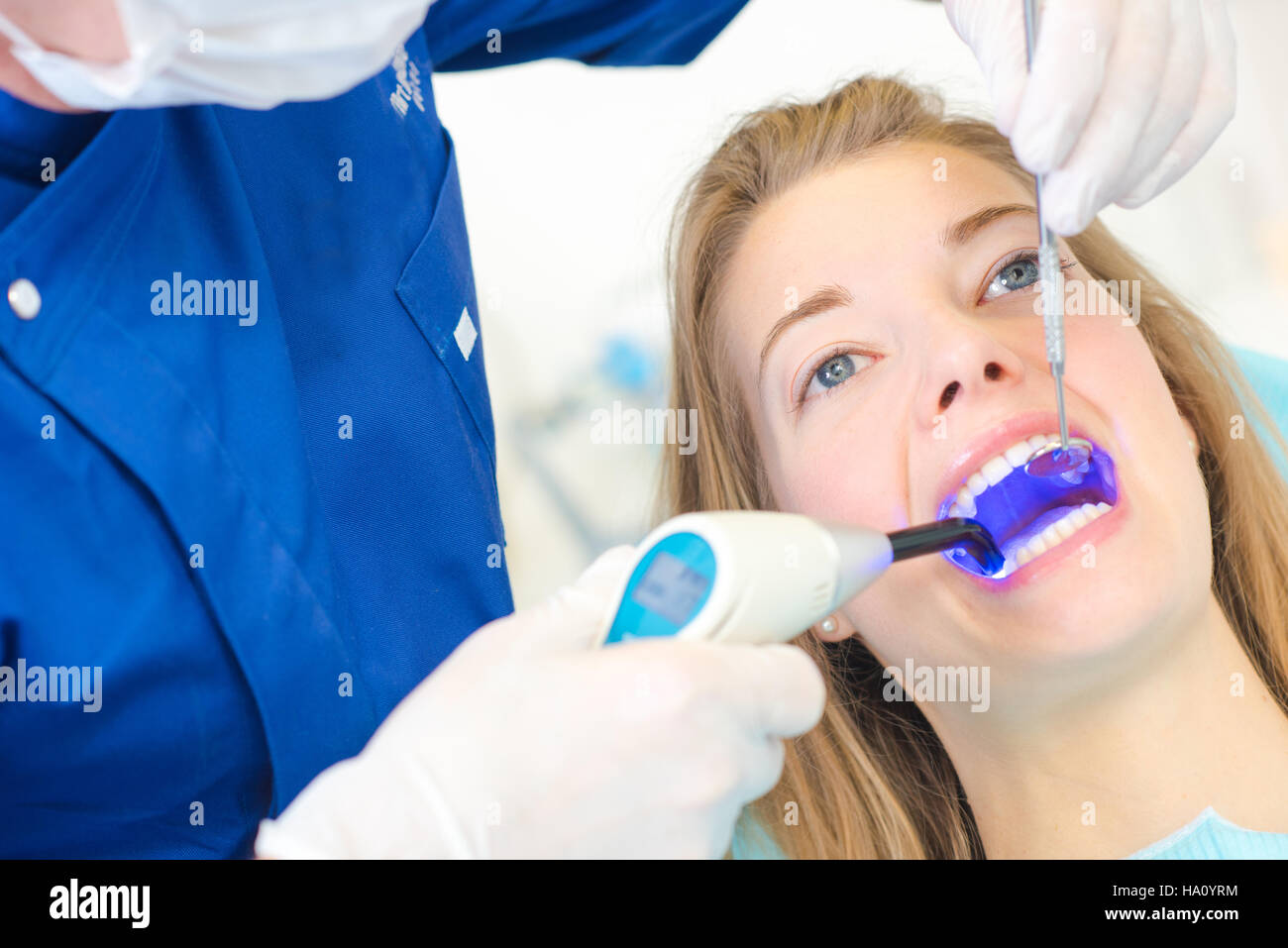 Closeup dental equipment checking hi-res stock photography and images ...