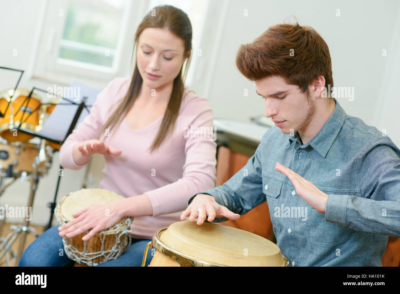 Drum lesson hi-res stock photography and images - Alamy