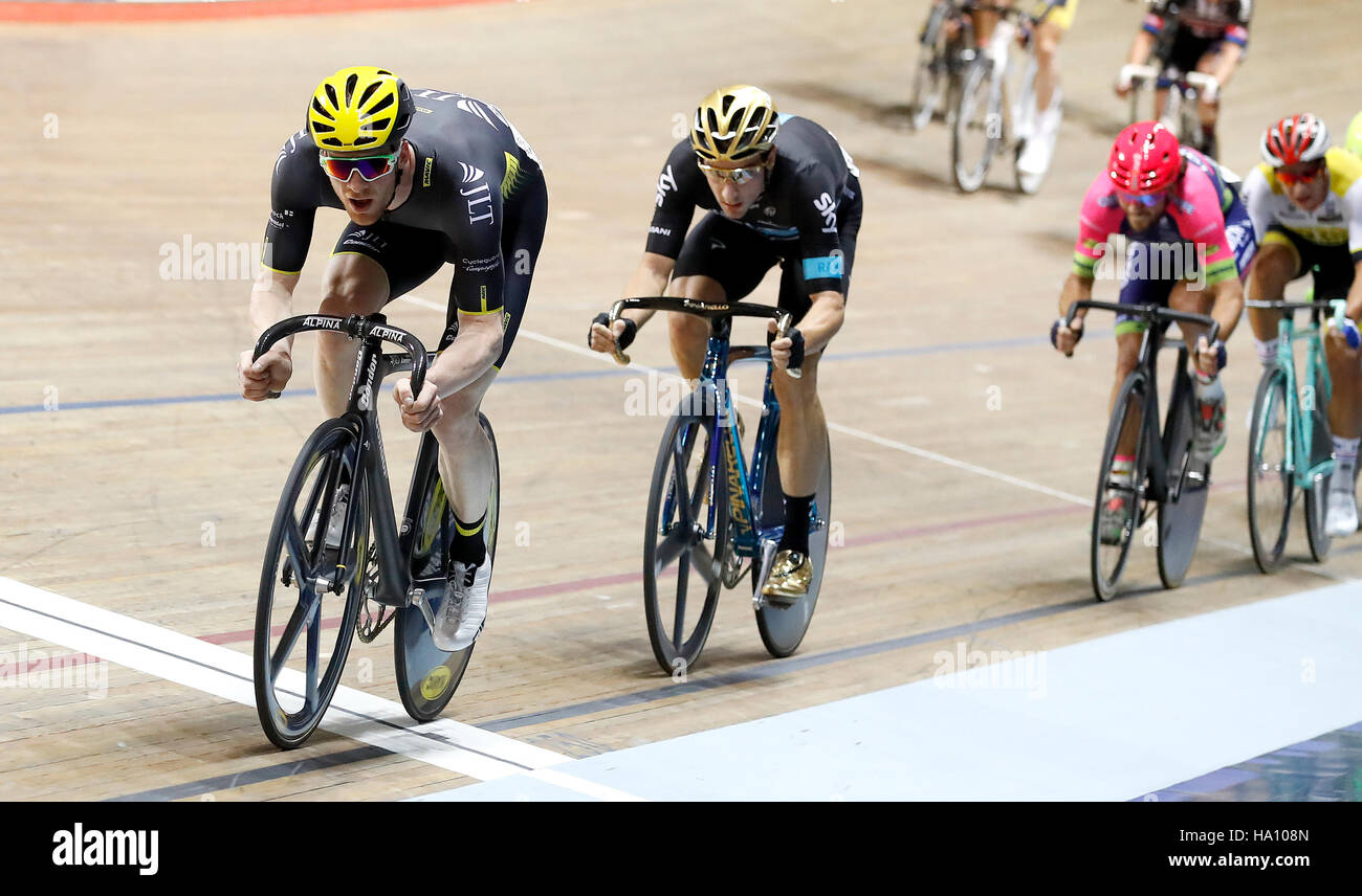 Ed Clancy of JLT Condor, in action during the Men's Scratch Race ...