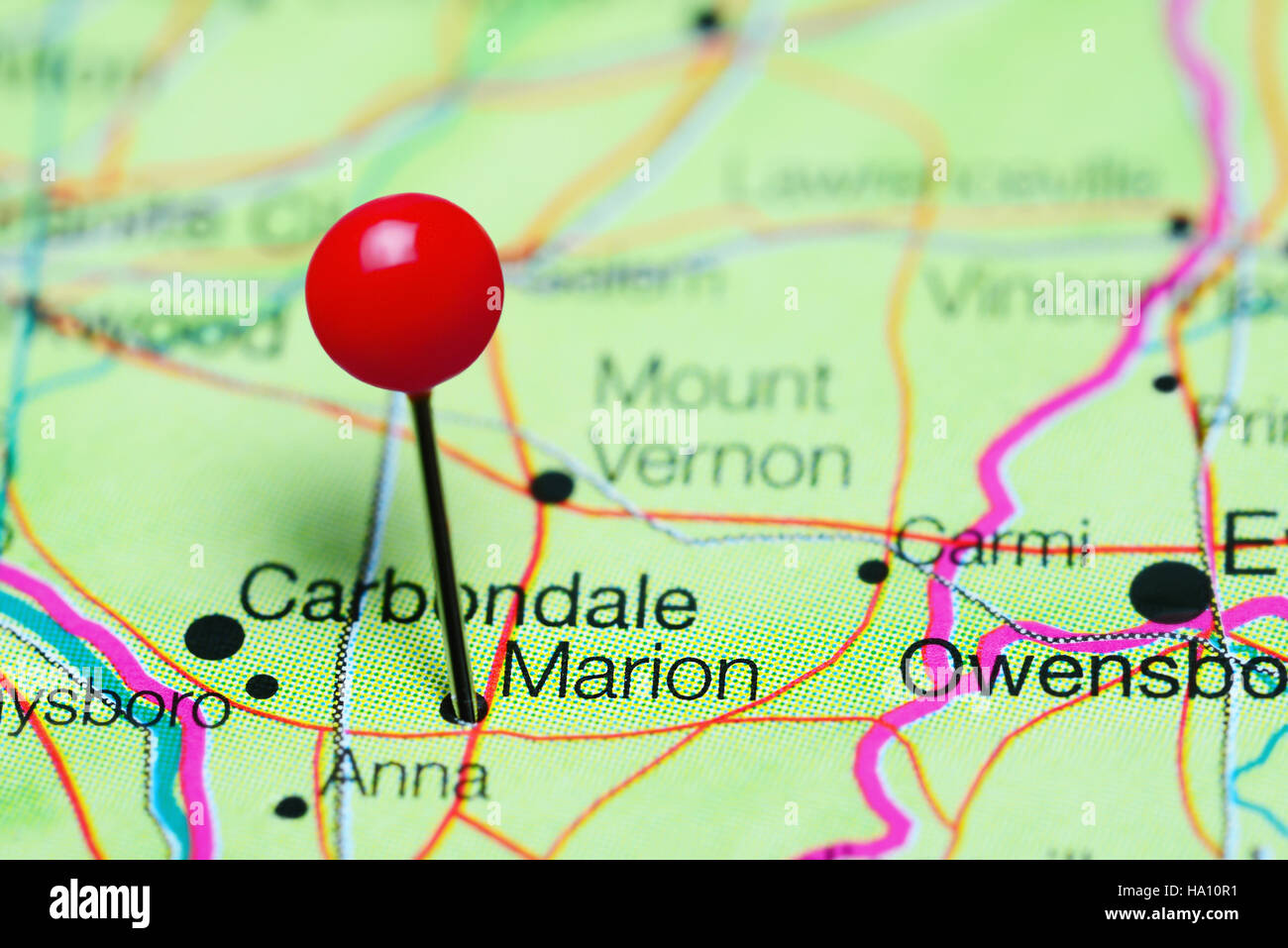 Marion map hi-res stock photography and images - Alamy