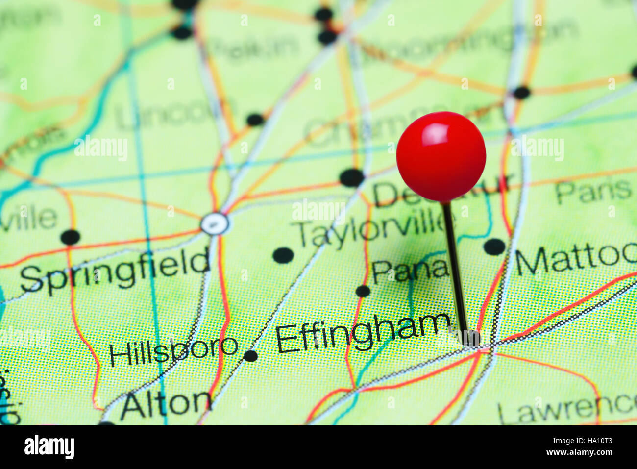 Map of effingham hi-res stock photography and images - Alamy