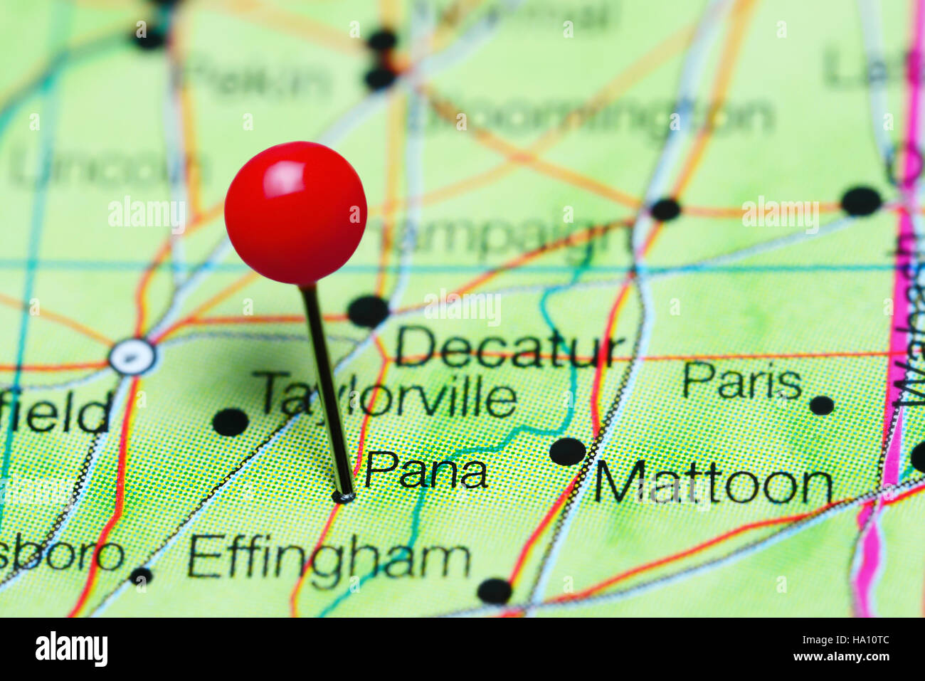 Pana illinois map hi-res stock photography and images - Alamy