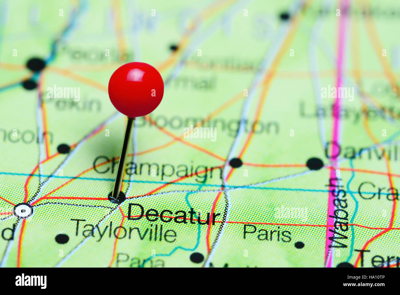 Map of decatur hi-res stock photography and images - Alamy