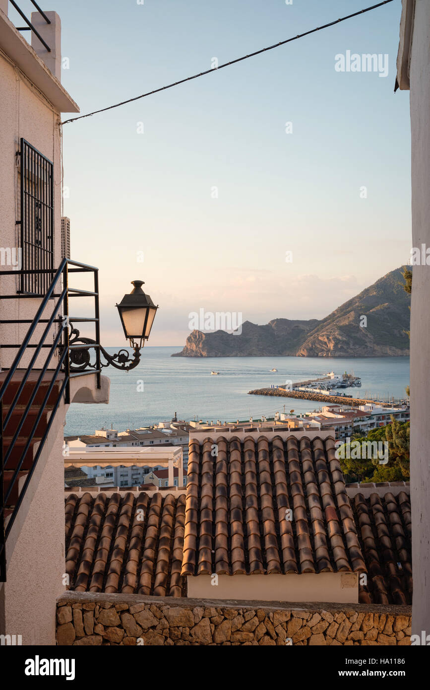 Scenic Altea old town location, Costa Blanca, Alicante, Spain Stock ...