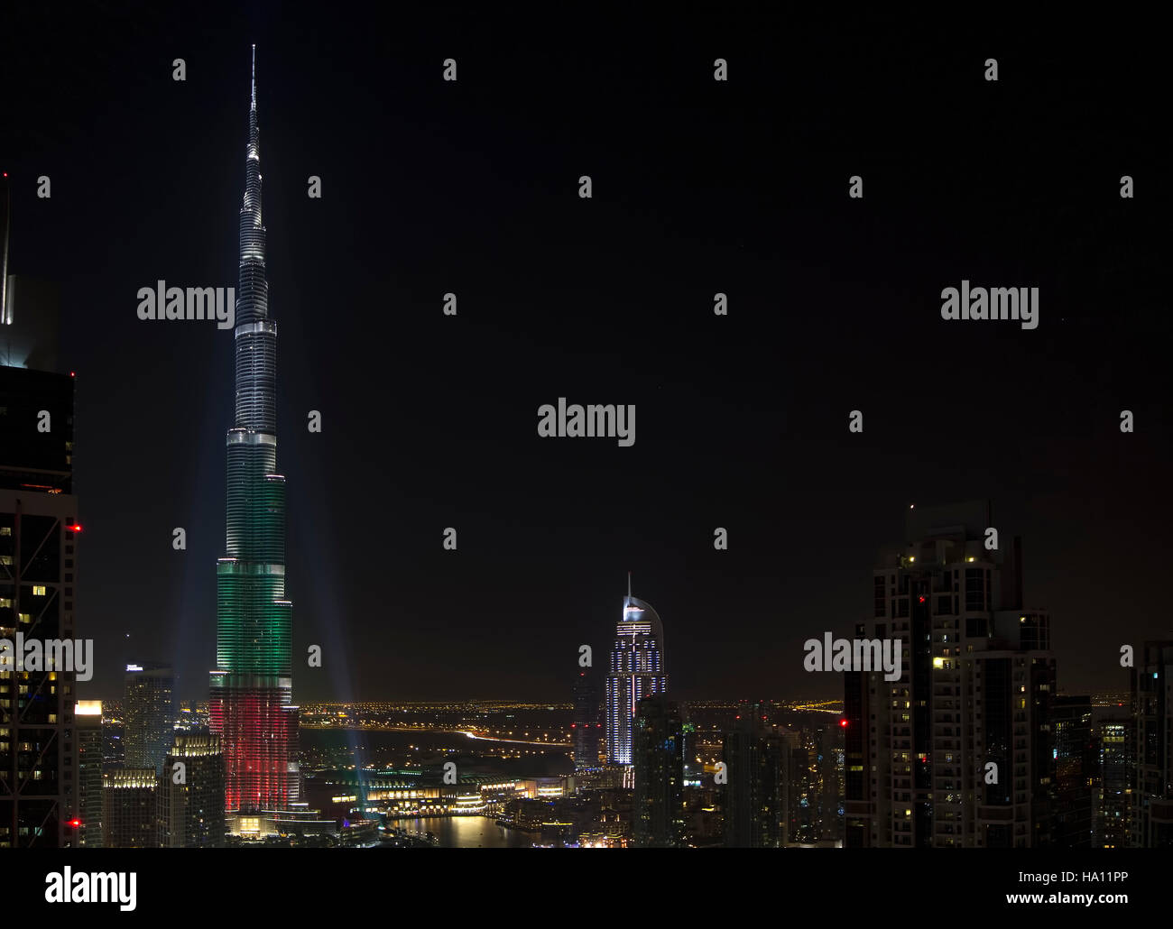 Downtown Dubai National day 2013 UAE Stock Photo - Alamy